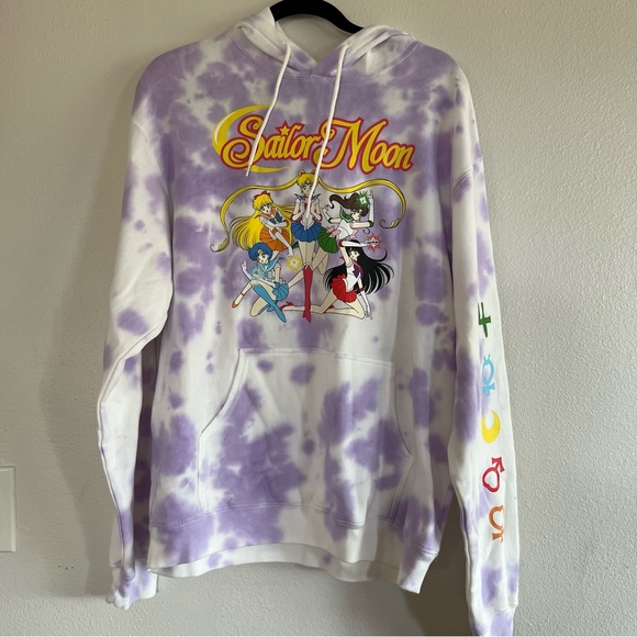 Sailor Moon | Sweaters | Sailor Moon Purple Tye Die Sweater With Hoodie ...